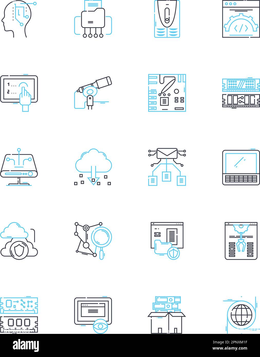 Mobile reality linear icons set. Immersive, Augmented, Virtual ... Mobile reality linear icons set. Immersive, Augmented, Virtual ...
