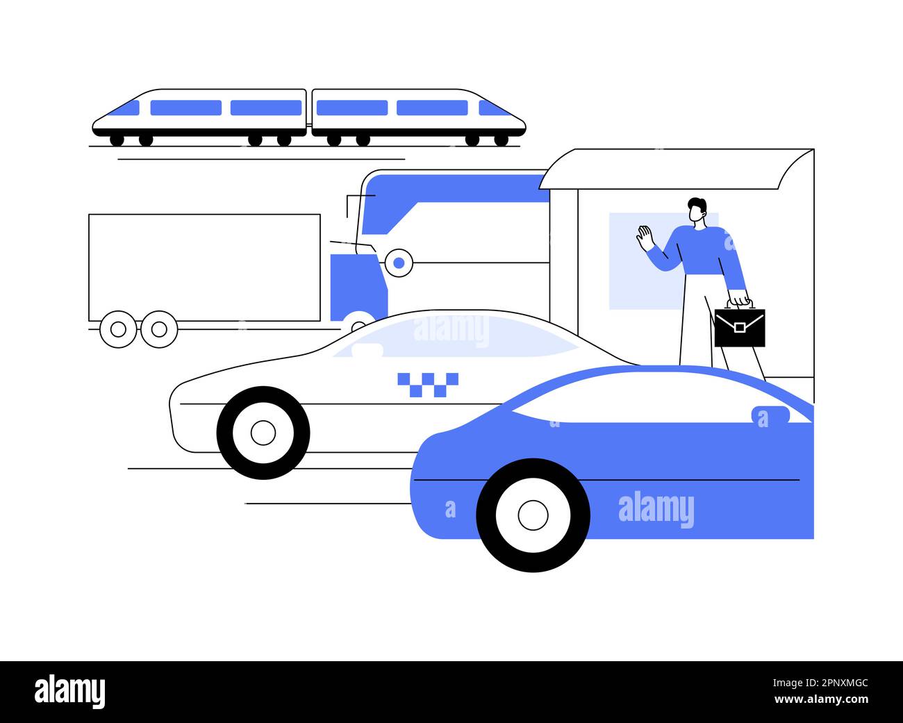 Surface transport abstract concept vector illustration Stock Vector ...