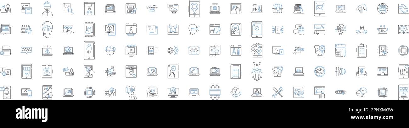 Software and technology line icons collection. Innovation, Automation ... Software and technology line icons collection. Innovation, Automation ...