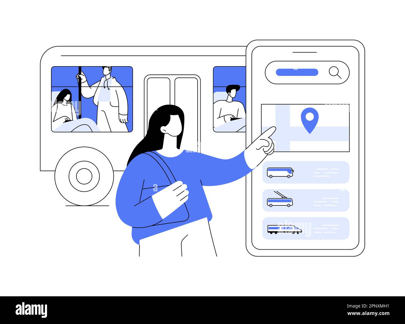 Public transport abstract concept vector illustration Stock Vector ...