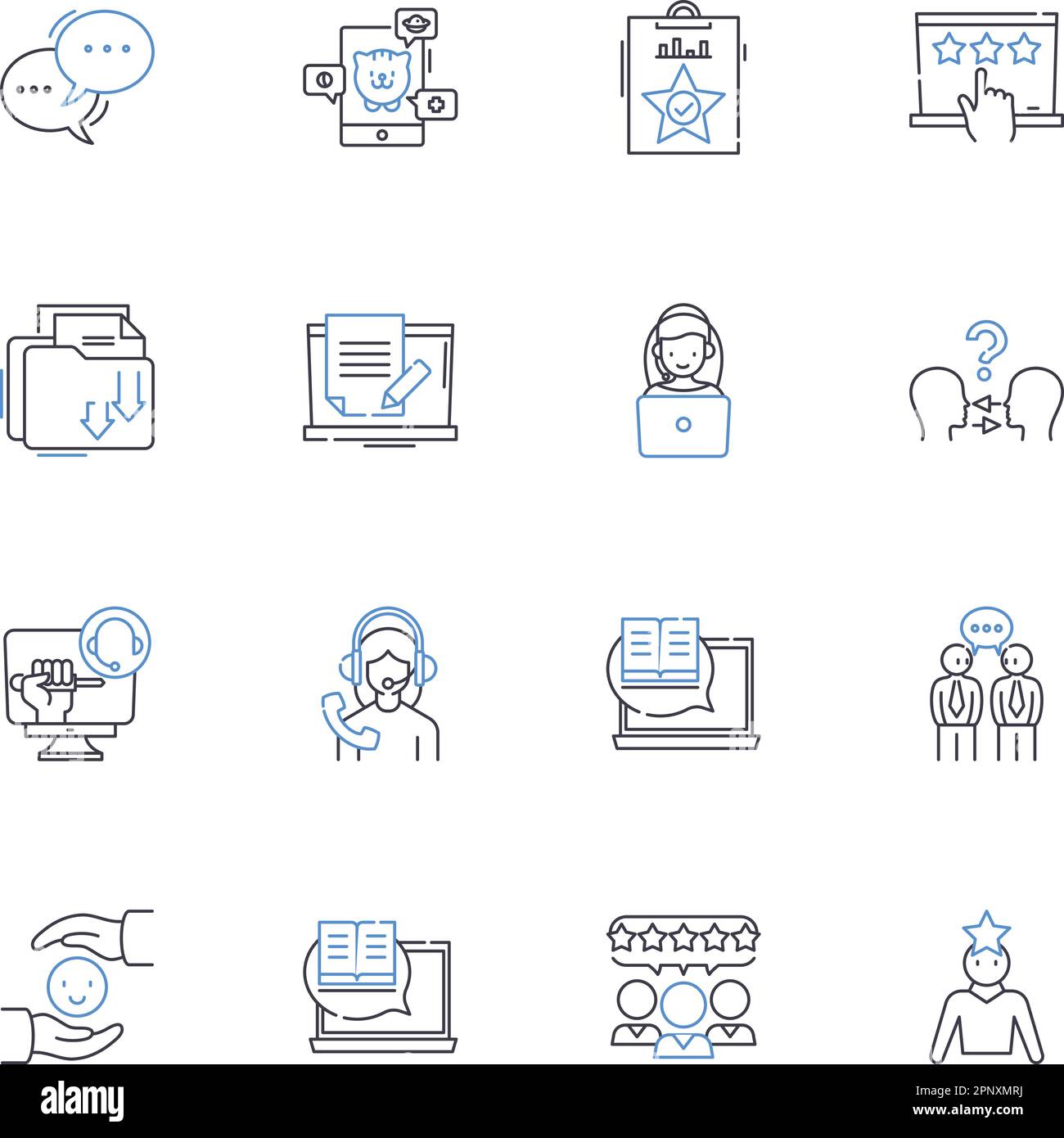 Statements line icons collection. Assertion, Declaration, Proclamation ...