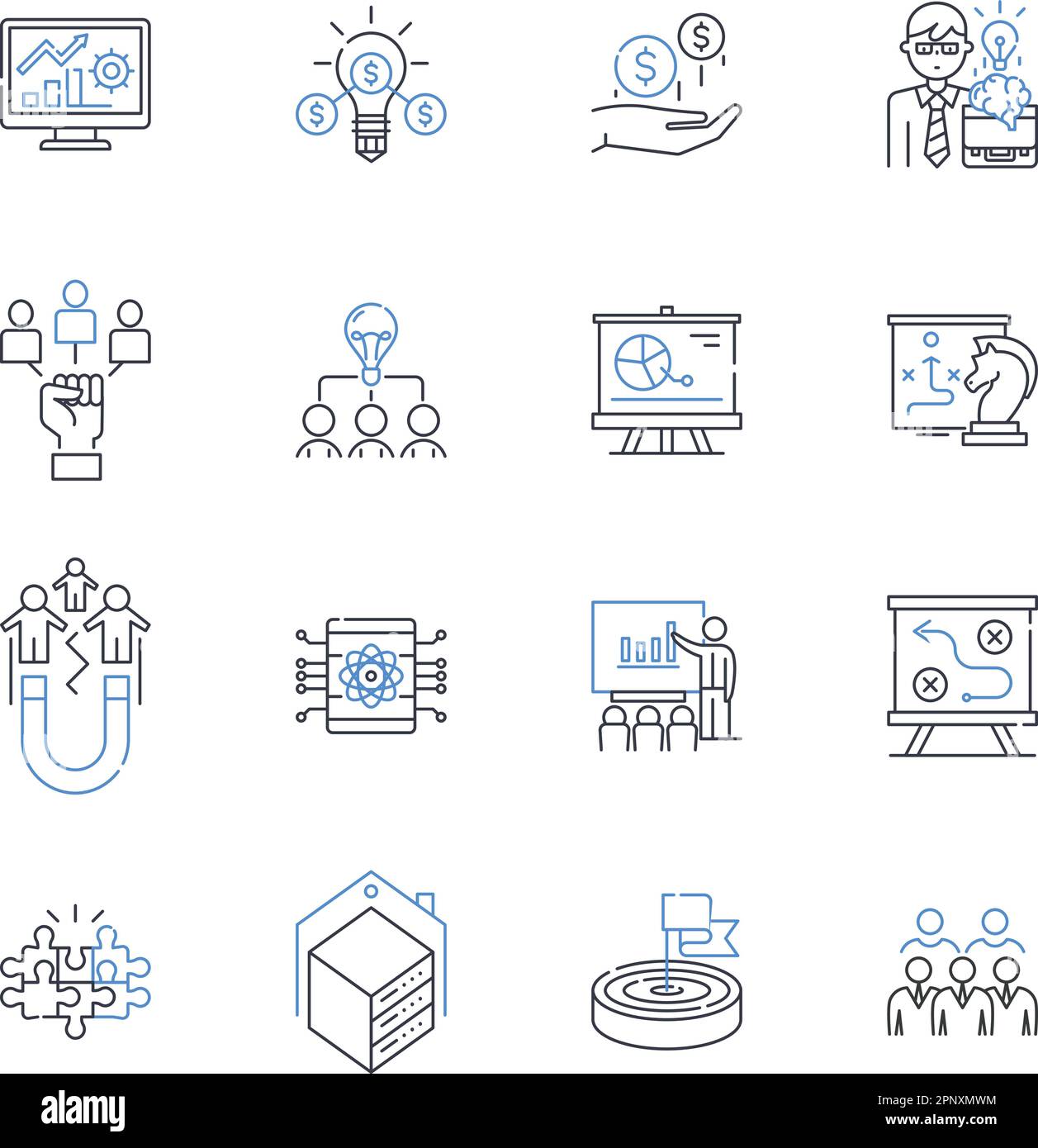 Supply management line icons collection. Logistics, Procurement ...