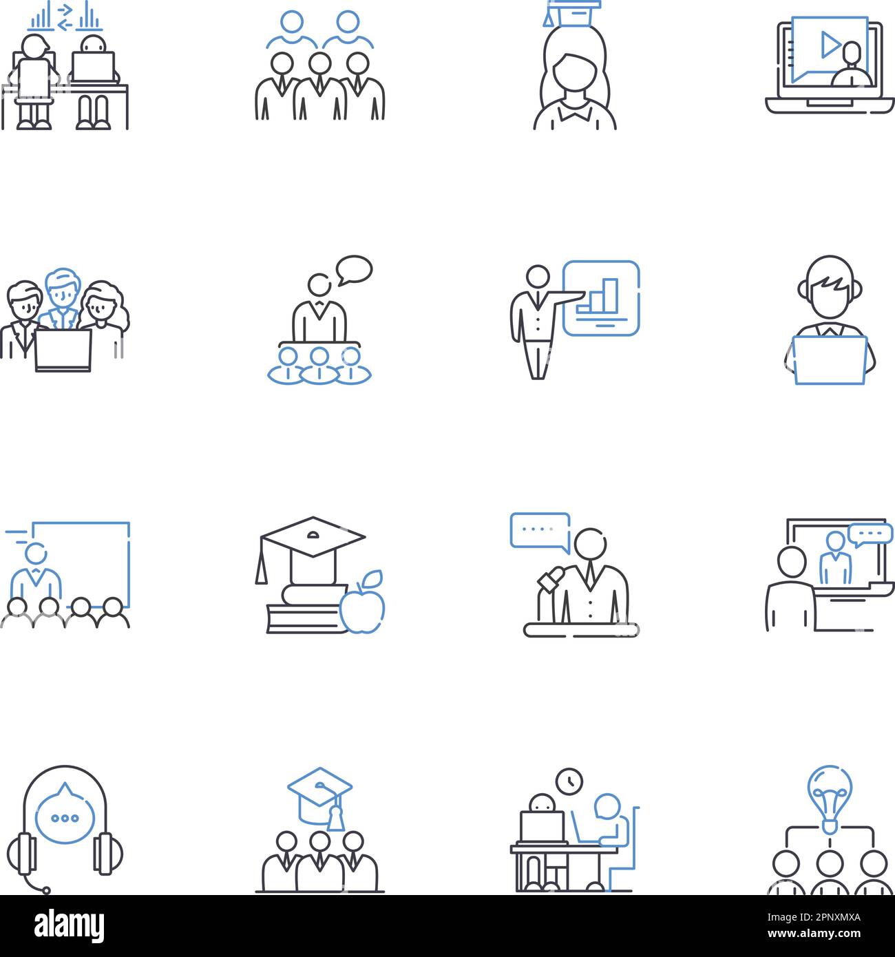 Nurturing idea line icons collection. Cultivate, Foster, Develop ...