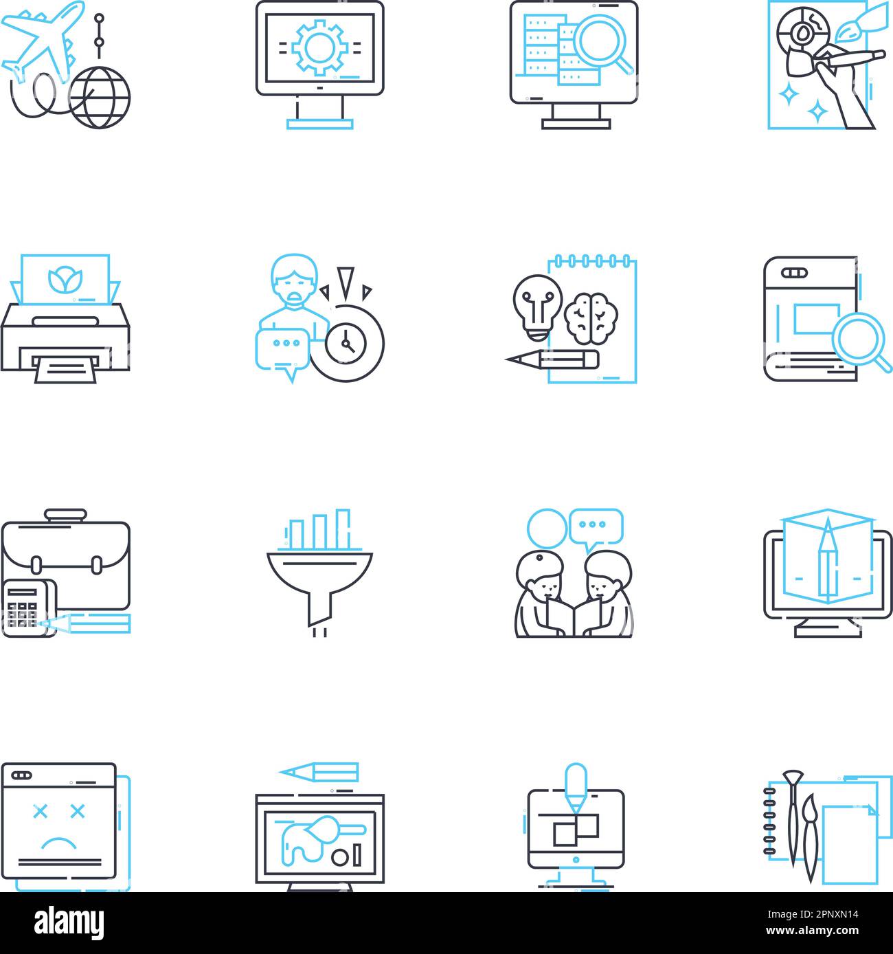 Operations manual linear icons set. Standardization, Guidelines ... Operations manual linear icons set. Standardization, Guidelines ...