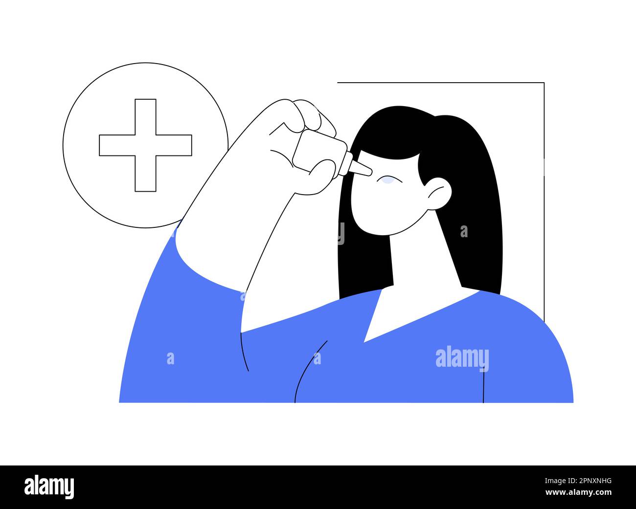 Eye infection treatment abstract concept vector illustration Stock ...