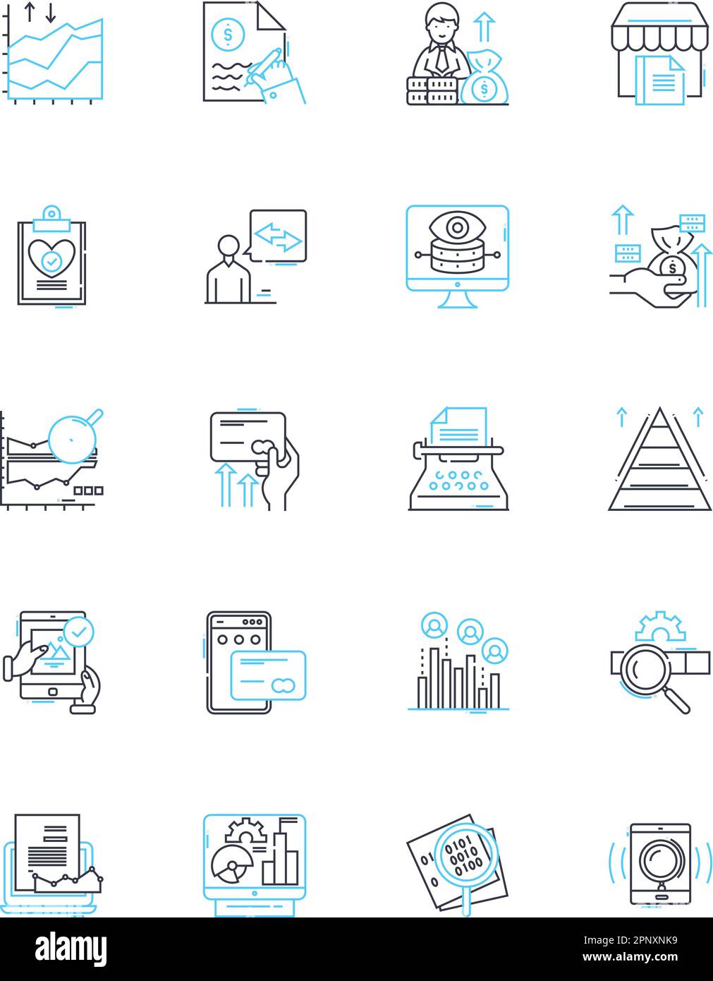 Referral marketing linear icons set. Advocacy, Ambassadors, Referrals ...