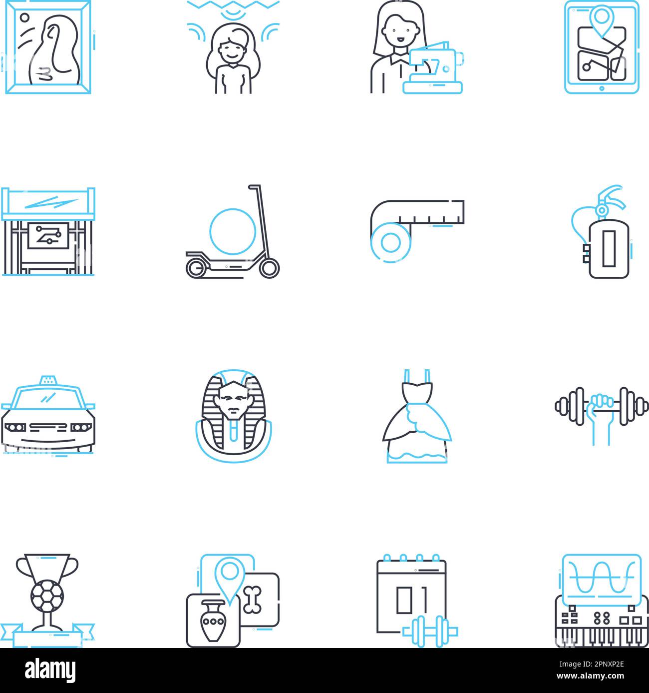 Backcountry journey linear icons set. Wilderness, Adventure, Trek ...