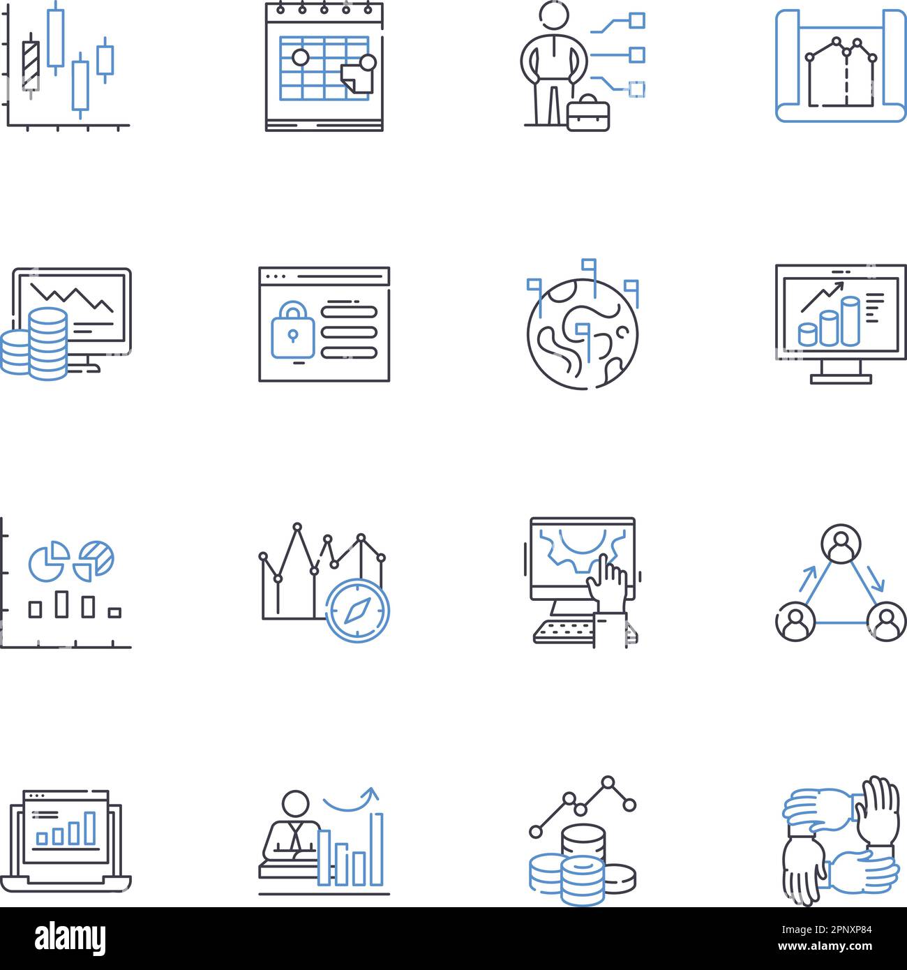 Data processing line icons collection. Analytics, Algorithms ... Data processing line icons collection. Analytics, Algorithms ...