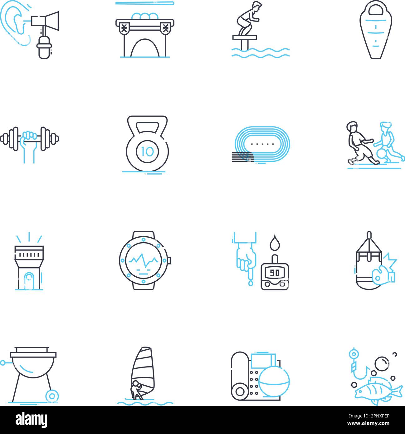 Positive intention linear icons set. Kindness, Empathy, Gratitude ...