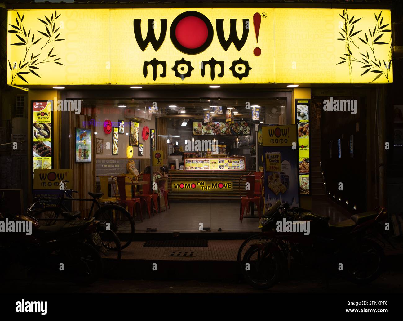 Howrah, West Bengal, India - January 24th 2023: Front view of Wow Momo ...