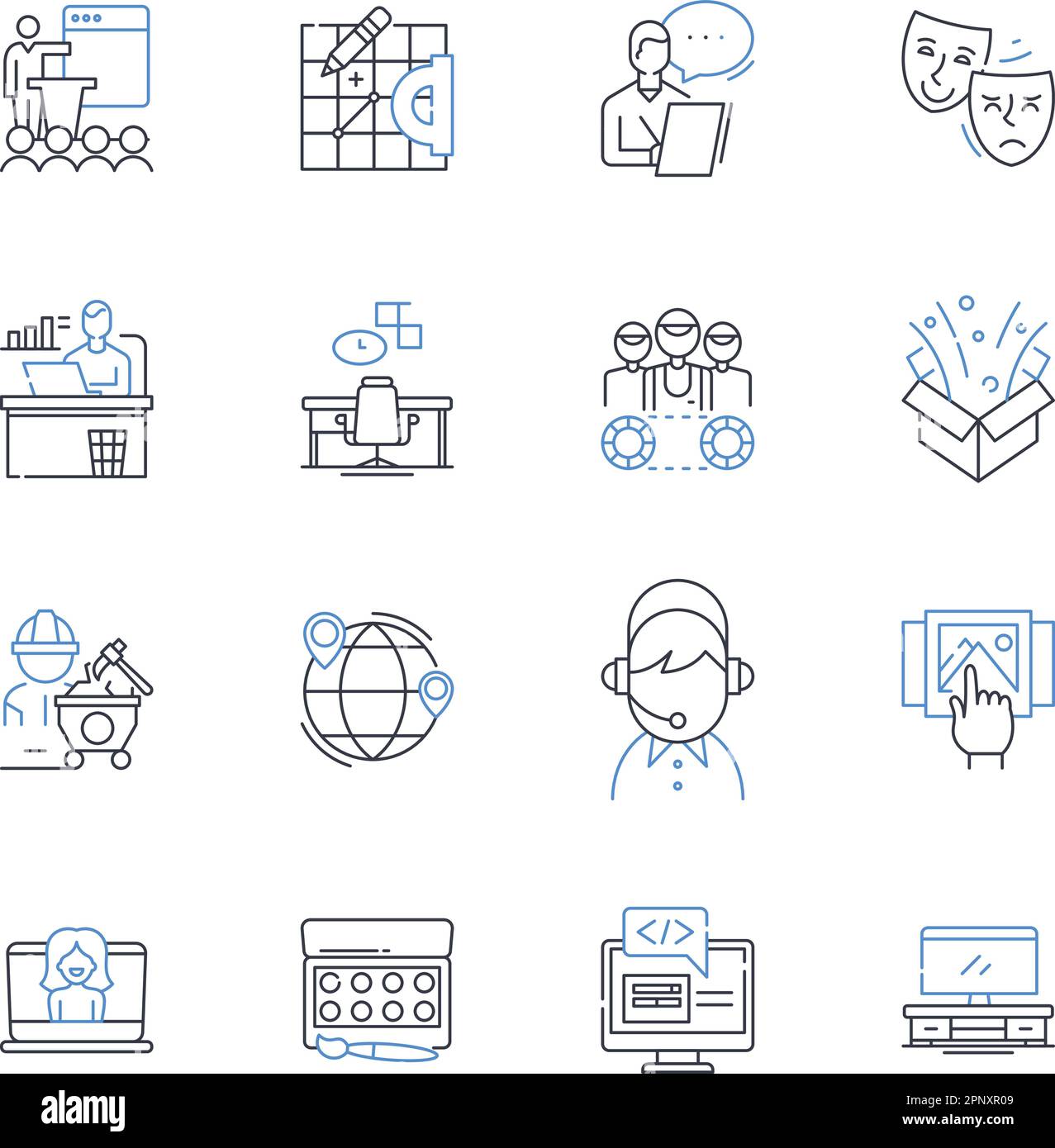 Solopreneur line icons collection. Independence, Autonomy ...