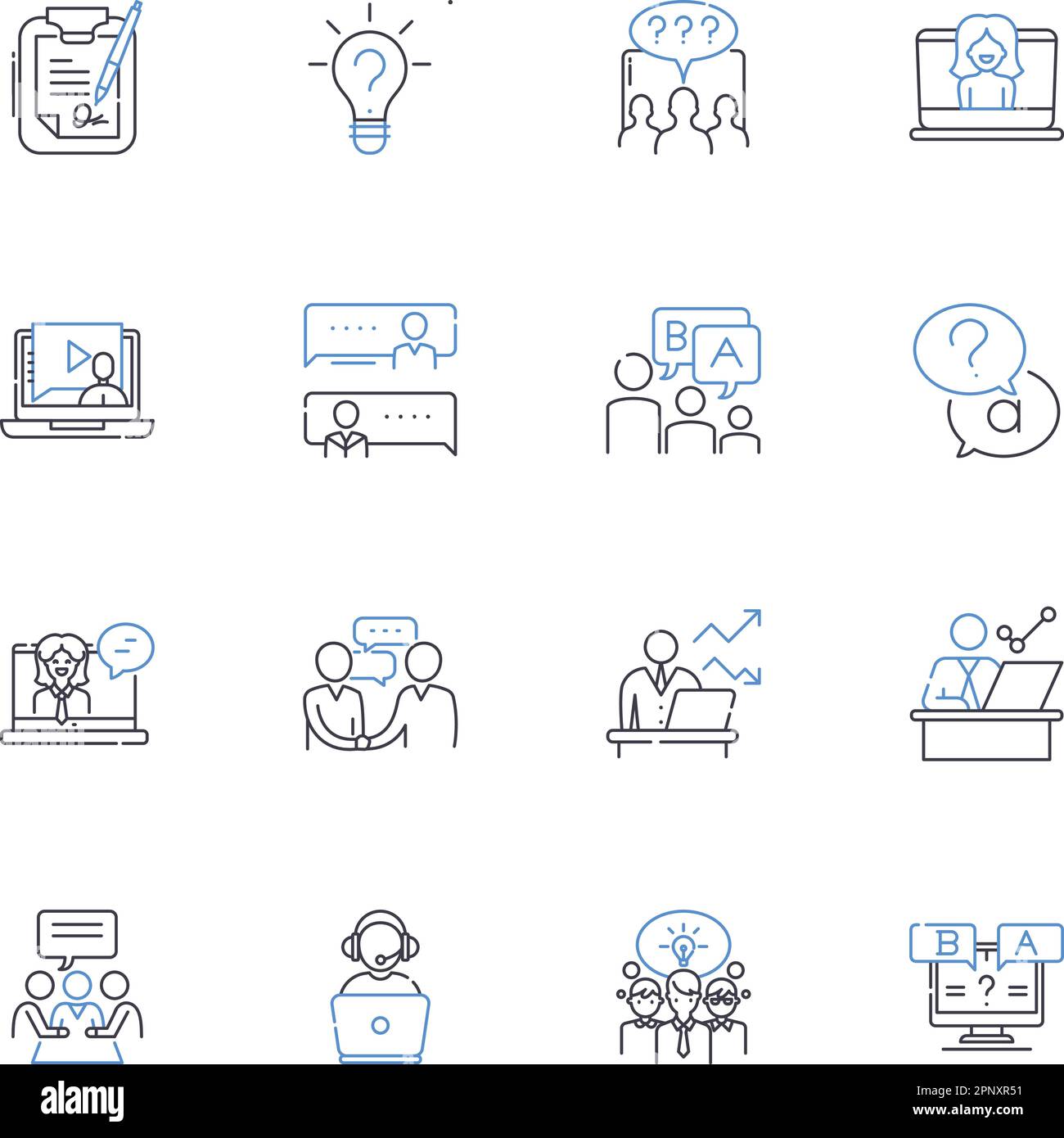 Investigating And Remarks Line Icons Collection Research Exploration