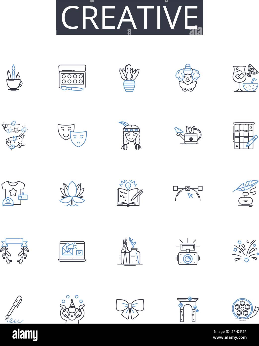 Creative line icons collection. Experts, Specialists, Skilled ...