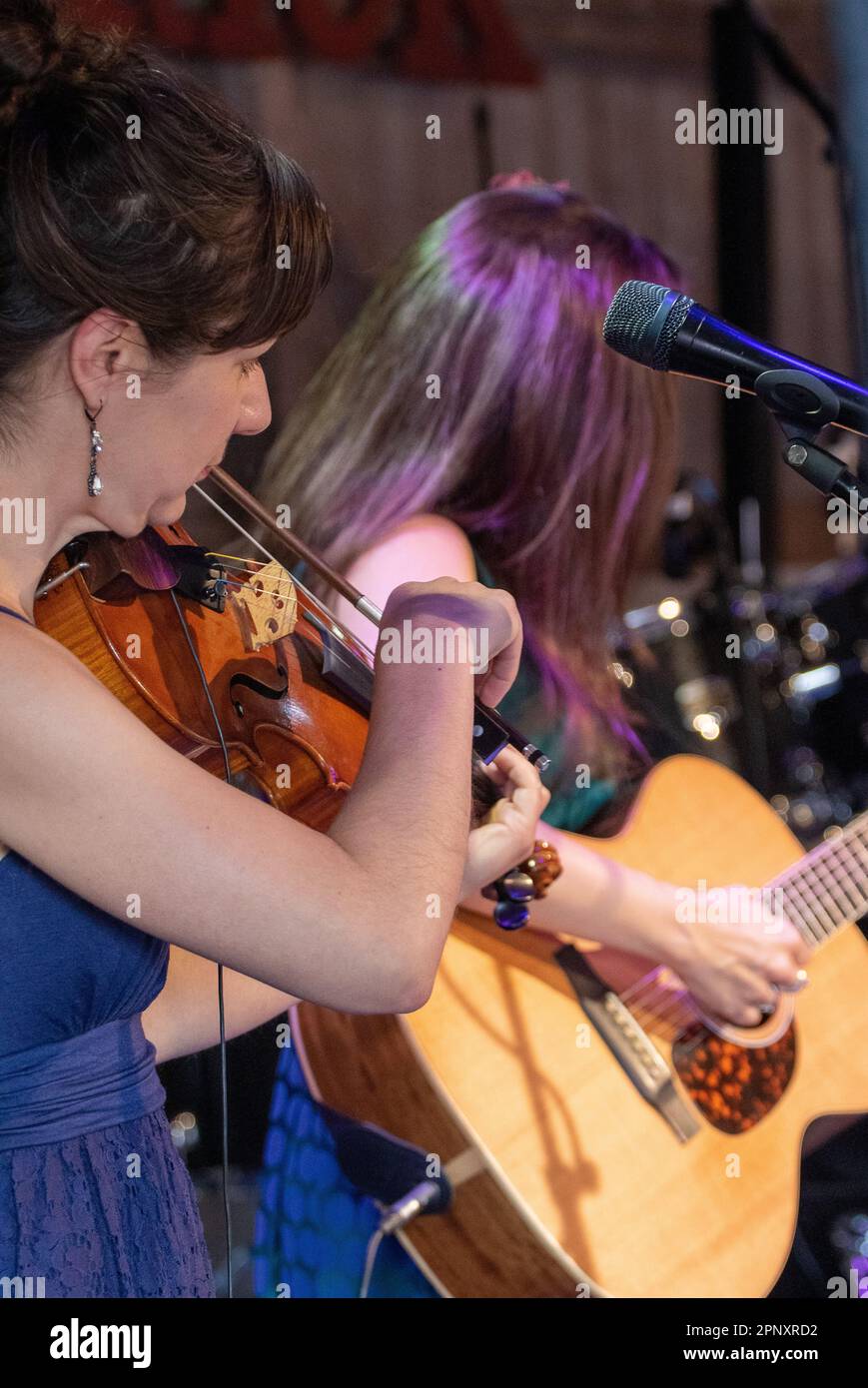 Trio Low Lily on stage at the 2017 Maverick Festival of Americana Stock ...