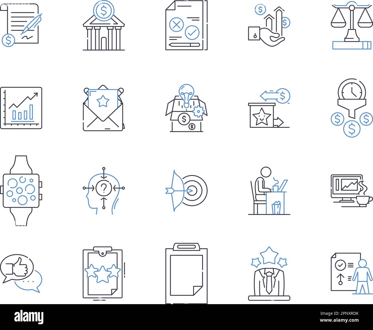 Entity prosperity line icons collection. Wealth, Abundance, Success ...