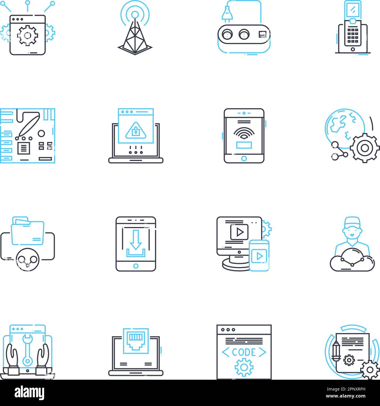 Cyber workplace linear icons set. Cybersecurity, Digitalization ... Cyber workplace linear icons set. Cybersecurity, Digitalization ...