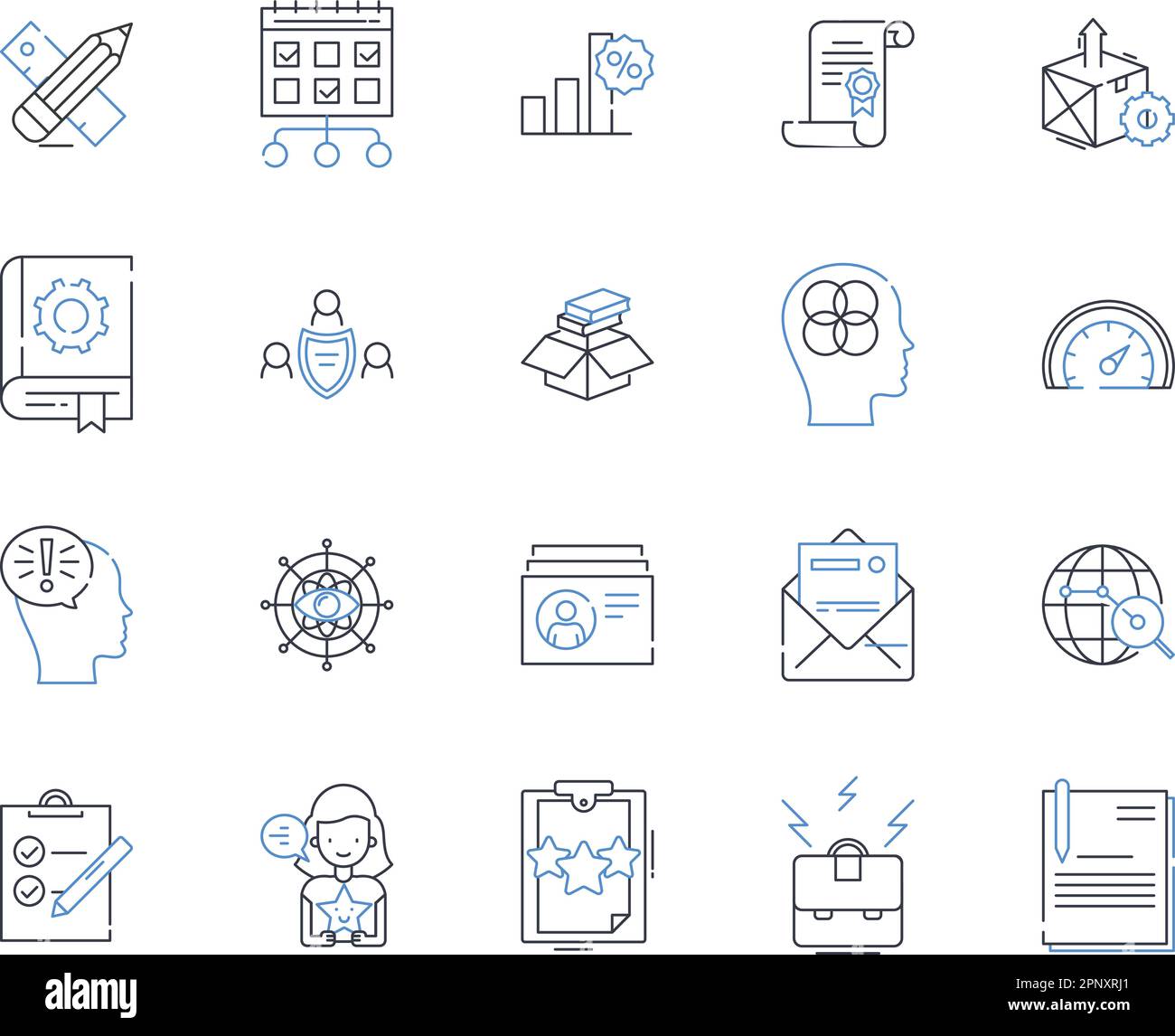 Powerfulness line icons collection. Mightiness, Dominance, Potency ...