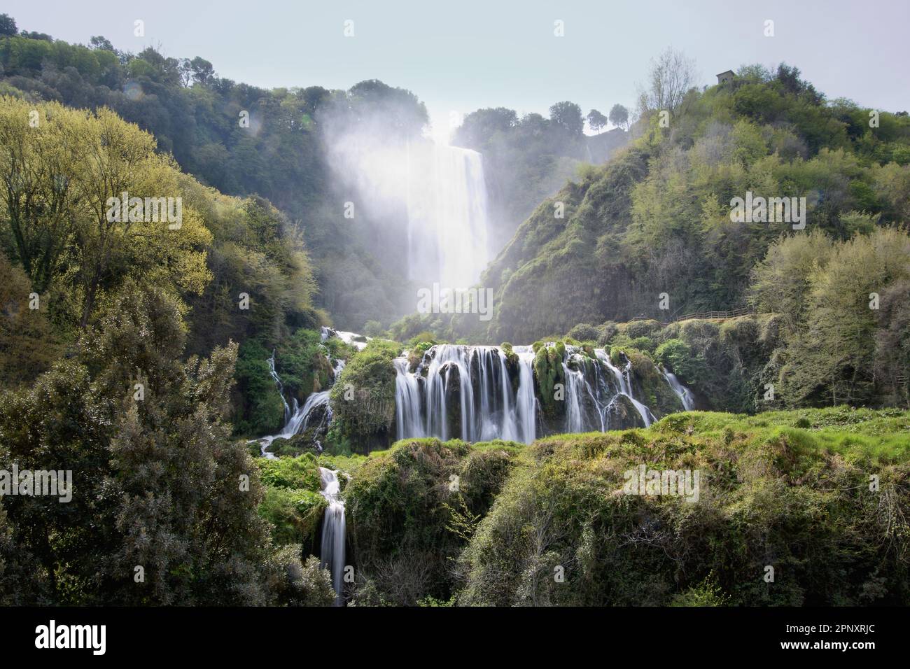 Cascata delle Marmore waterfalls near the Italian city of Terni are 165 ...