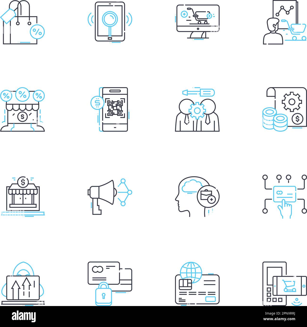 Competitive intelligence linear icons set. Analysis, Insights, Research, Information, Strategy ...