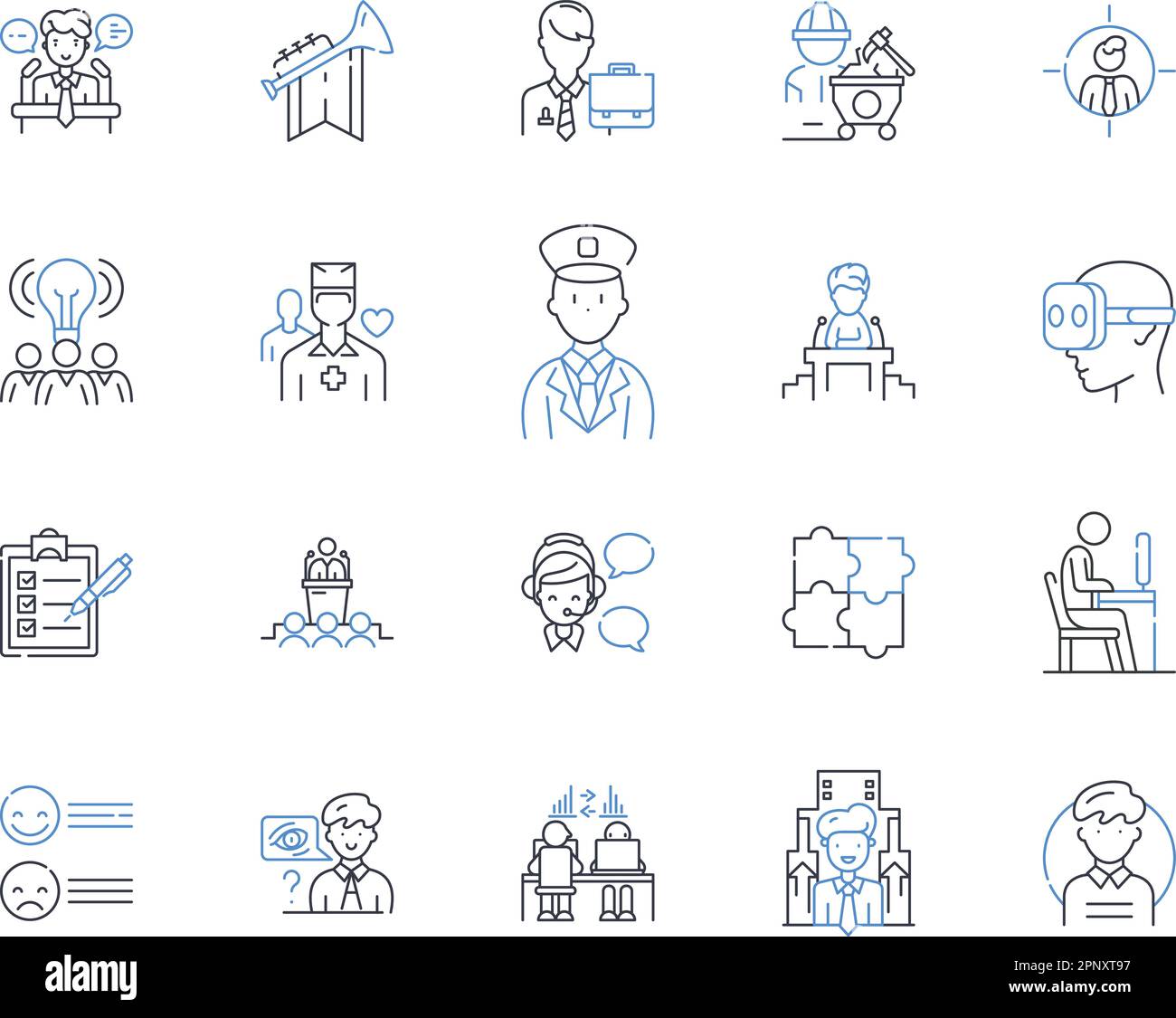 Control group line icons collection. Experiment, Research, Comparator ...