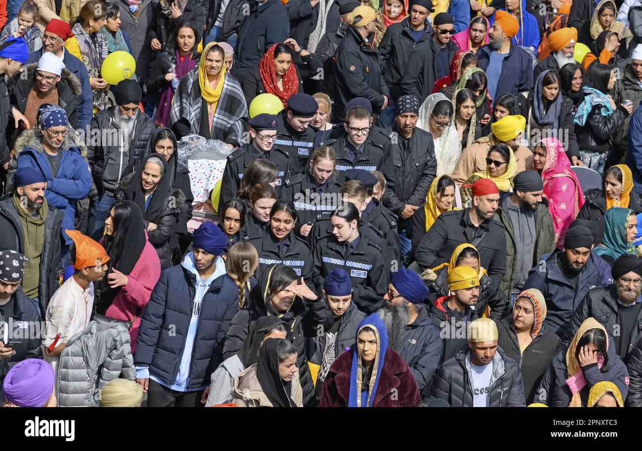 Gravesend, Kent, UK. Group of Volunteer Police Cadets in the crowd at ...