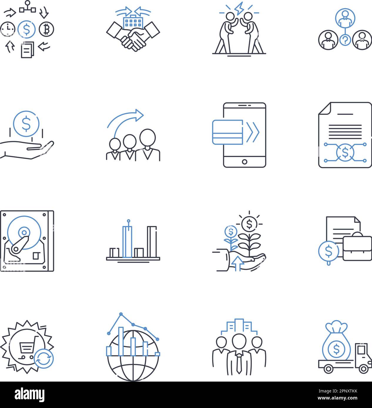 Budgeting plan line icons collection. Frugal, Savvy, Plan, Tracking ...