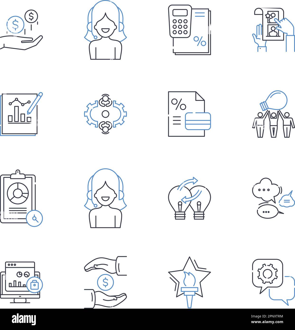 Procurement strategy line icons collection. Efficiency, Cost-effective ...