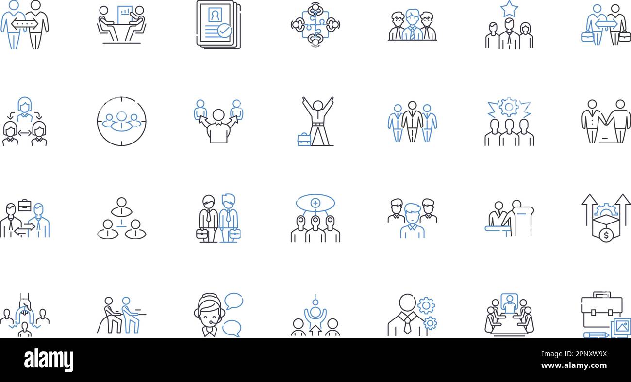 Task delegation line icons collection. Assignments, Delegation ... Task delegation line icons collection. Assignments, Delegation ...