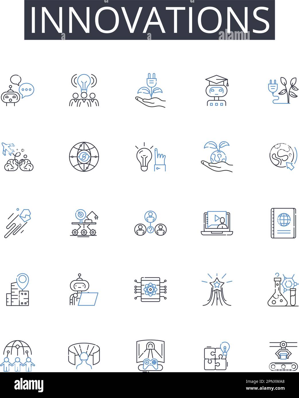 Innovations line icons collection. Efficiency, Workflow, Optimization ...