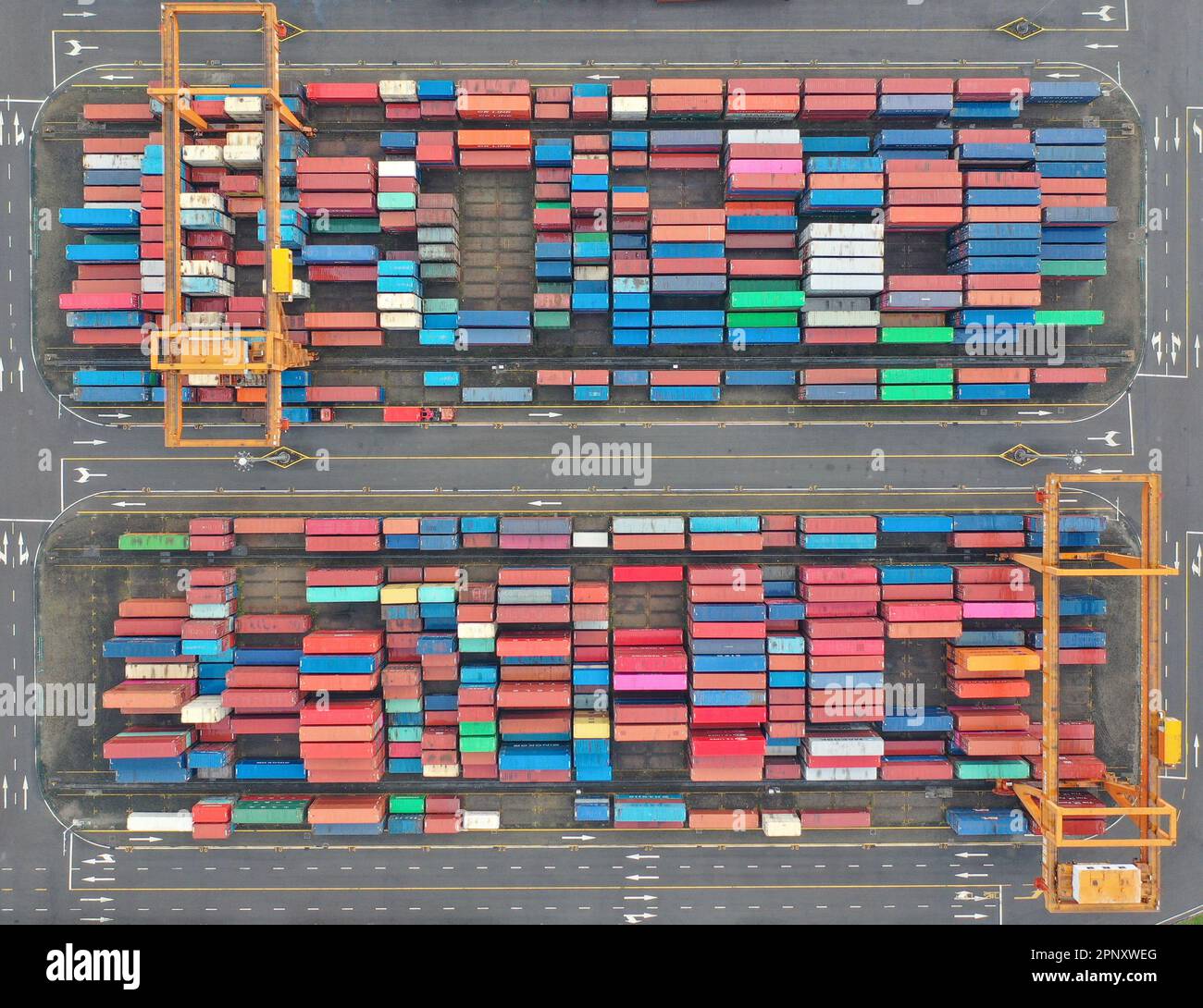 Chongqing. 20th Apr, 2023. This aerial photo taken on April 20, 2023 shows a view of Guoyuan ...