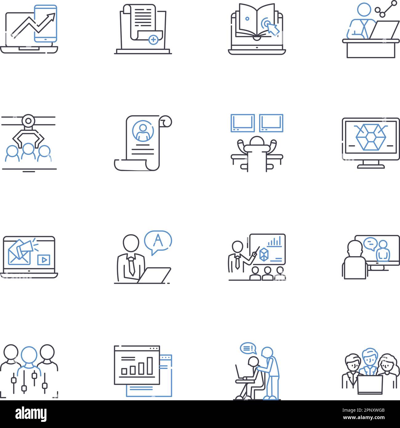 Vocation Domain line icons collection. Calling, Mission, Purpose ...