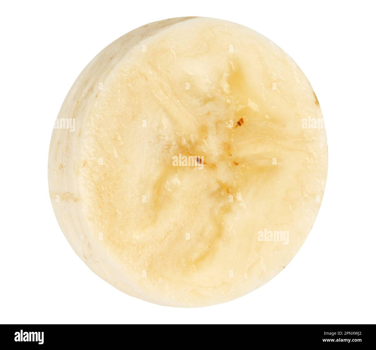 Isolated banana. Peeled banana slice isolated on white, with clipping ...