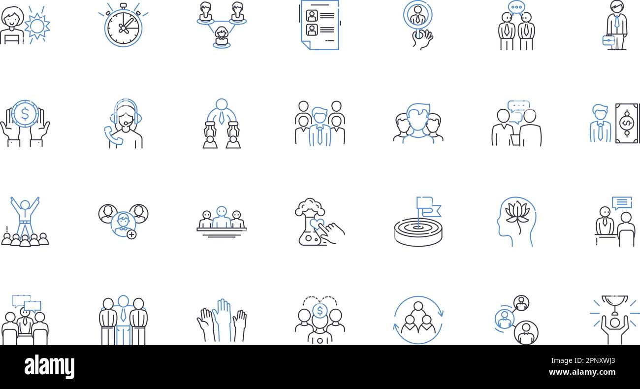 Corporate mentoring line icons collection. Guidance, Learning ... Corporate mentoring line icons collection. Guidance, Learning ...