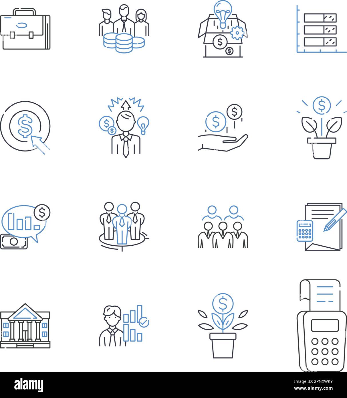 Valuation Line Icons Collection Appraisal Assessment Value Estimation Calculation Price