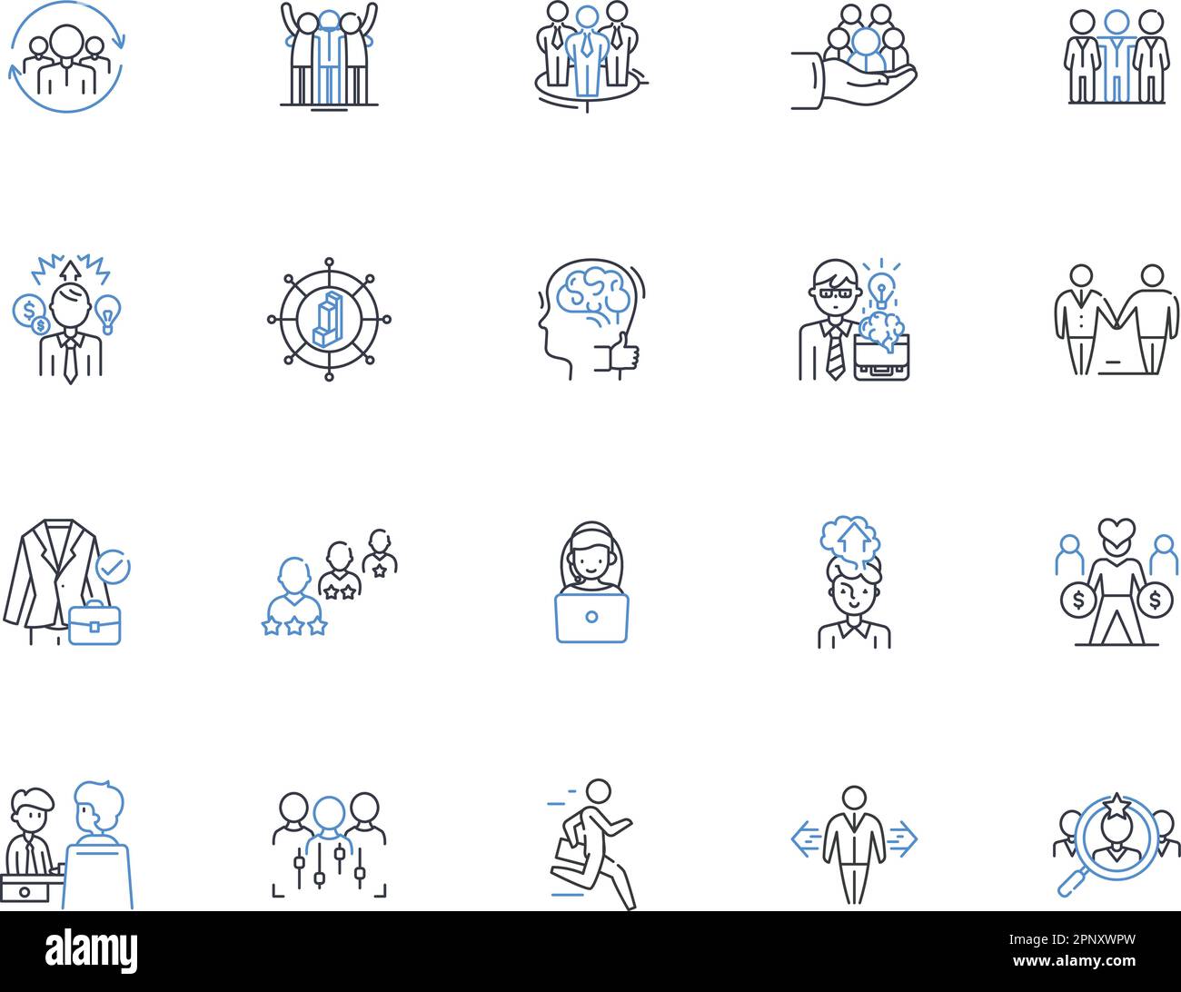 Supervisors line icons collection. Leadership, Authority, Management ...