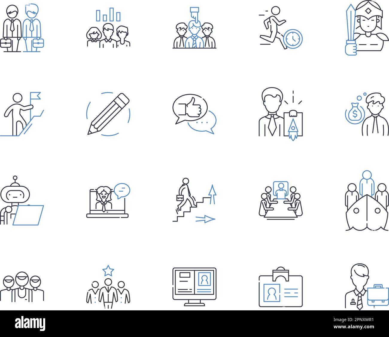 Pursuit line icons collection. Chase, Hunt, Pursuit, Ambition, Drive ...