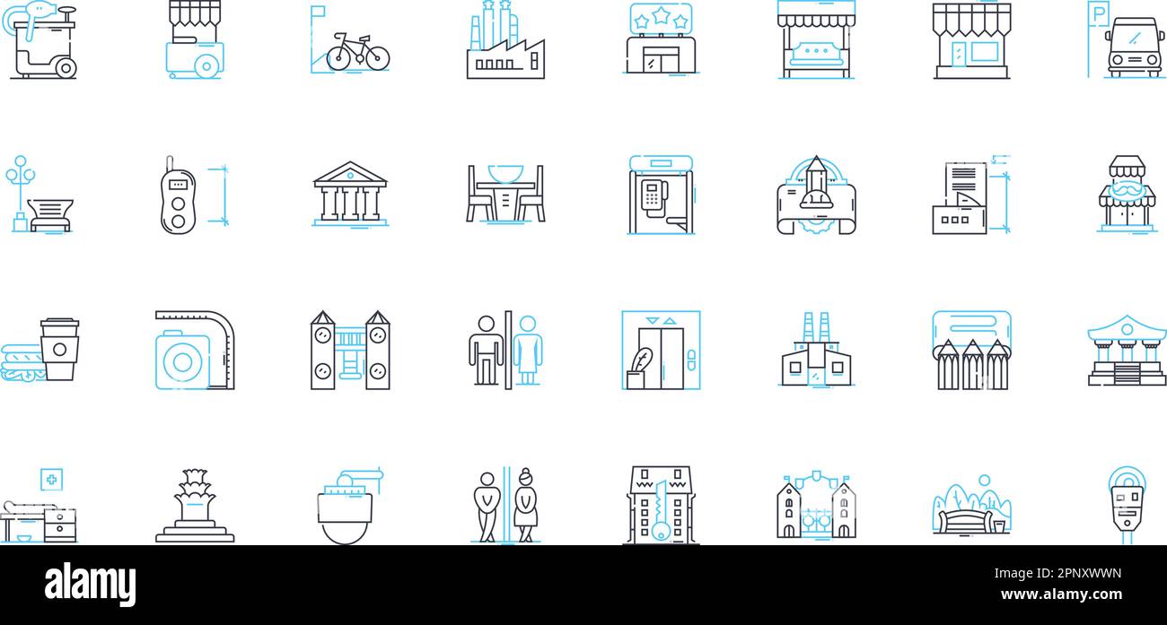 Planners linear icons set. Scheduling, Calendars, Time-management ...