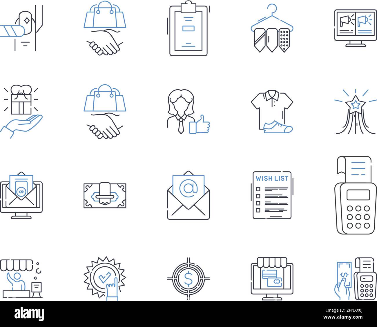 Department store line icons collection. Variety, Convenience, Trendy ...
