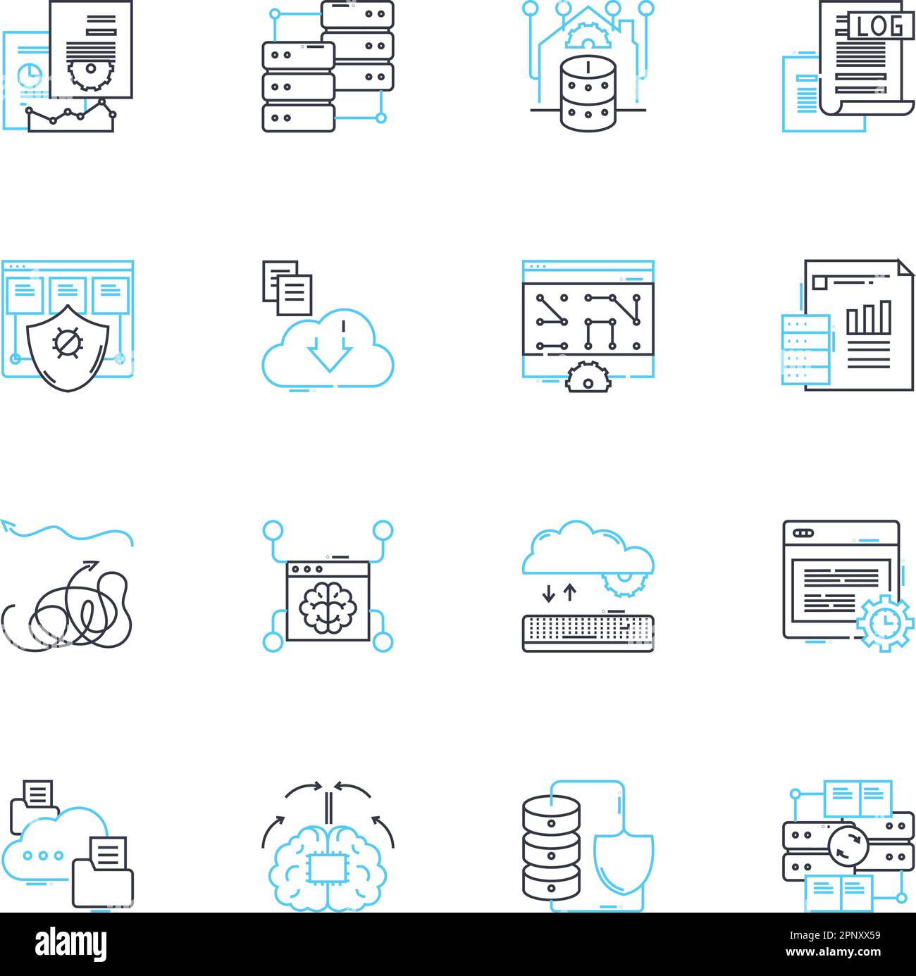Asset management linear icons set. Investments, Portfolio, Optimization ... Asset management linear icons set. Investments, Portfolio, Optimization ...