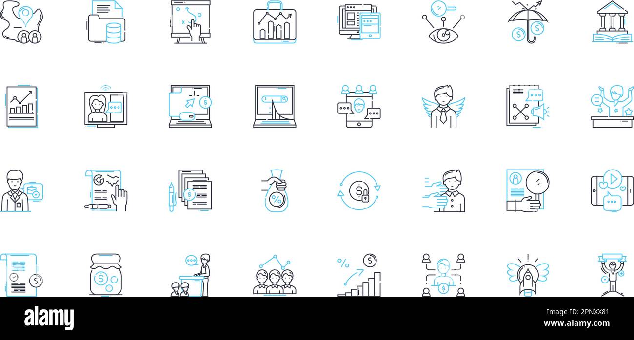 Brand skills linear icons set. Innovation, Strategy, Creativity, Design ...