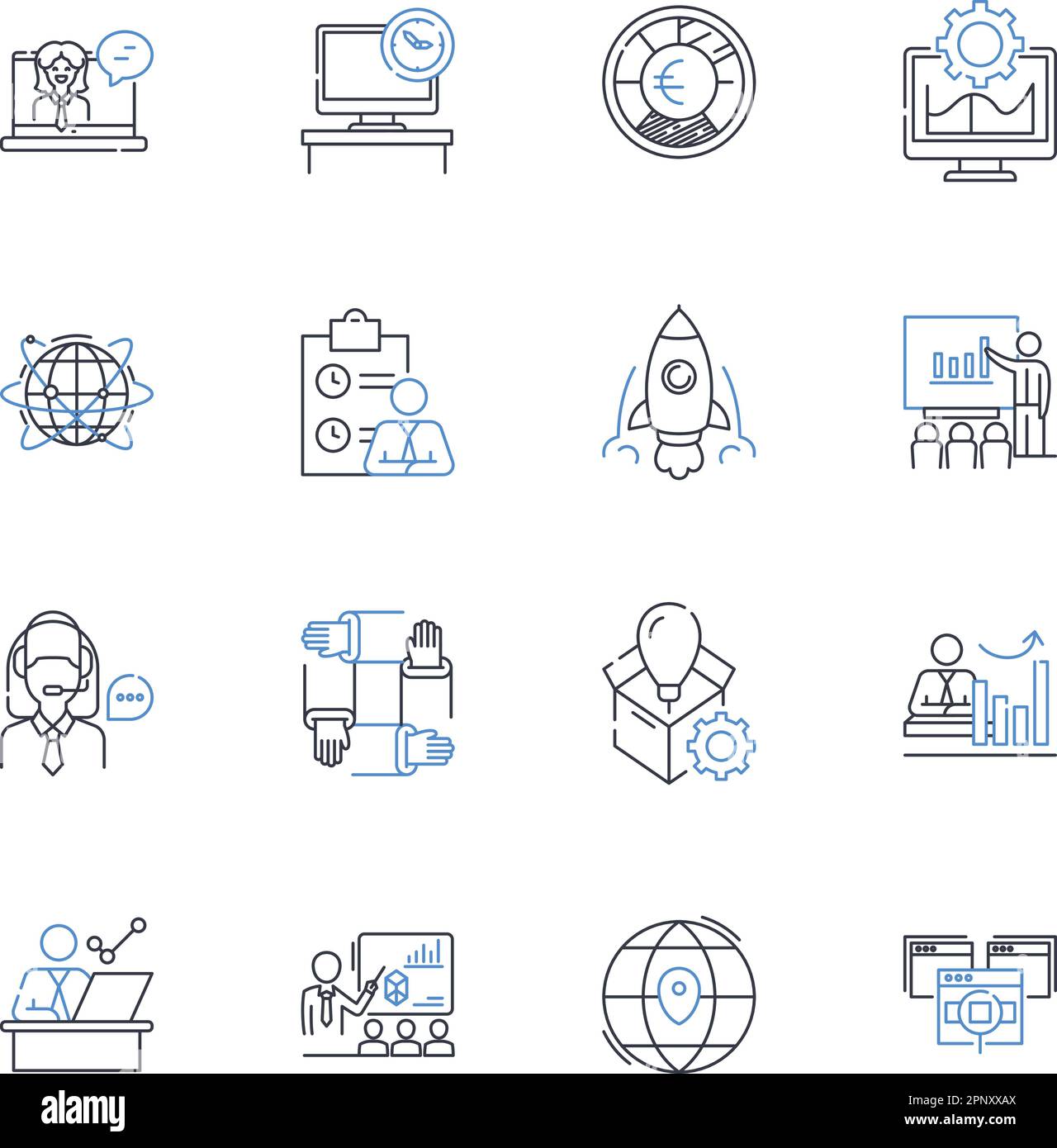 Technology Division Line Icons Collection Innovation Robotics