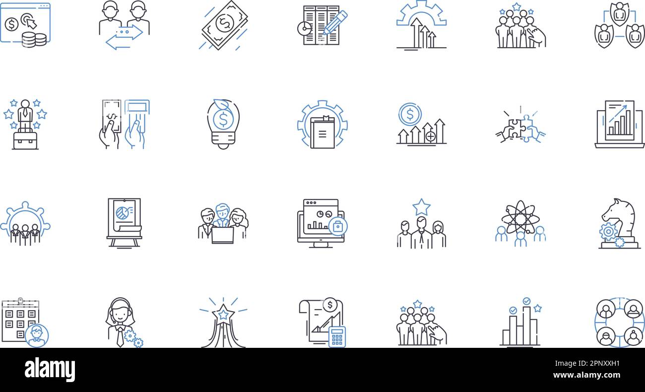 Job proficiency line icons collection. Efficiency, Productivity ...