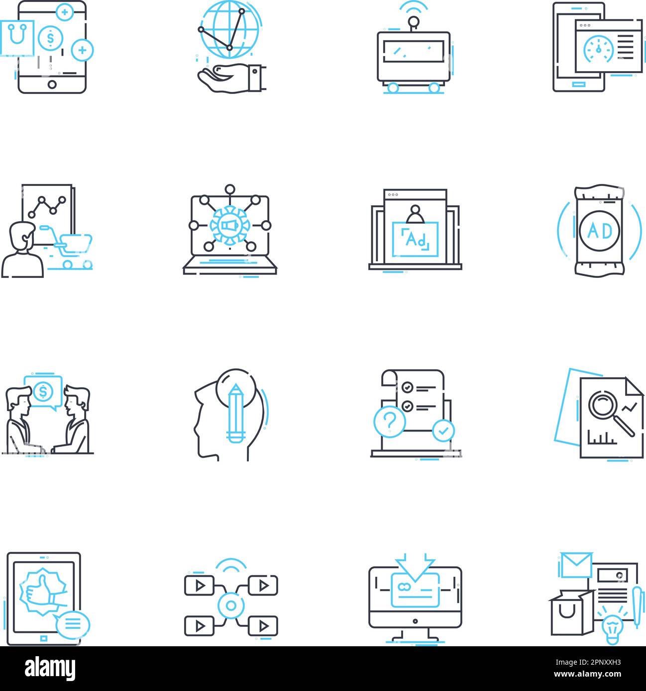 Launch Pads linear icons set. Rocket, Ignition, Launch, Spacecraft ...