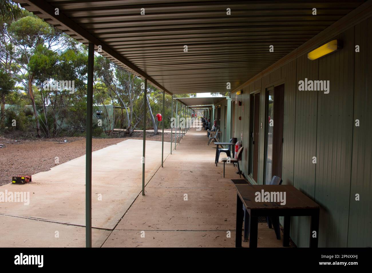 Mining Camp Accommodation in the Outback Stock Photo - Alamy