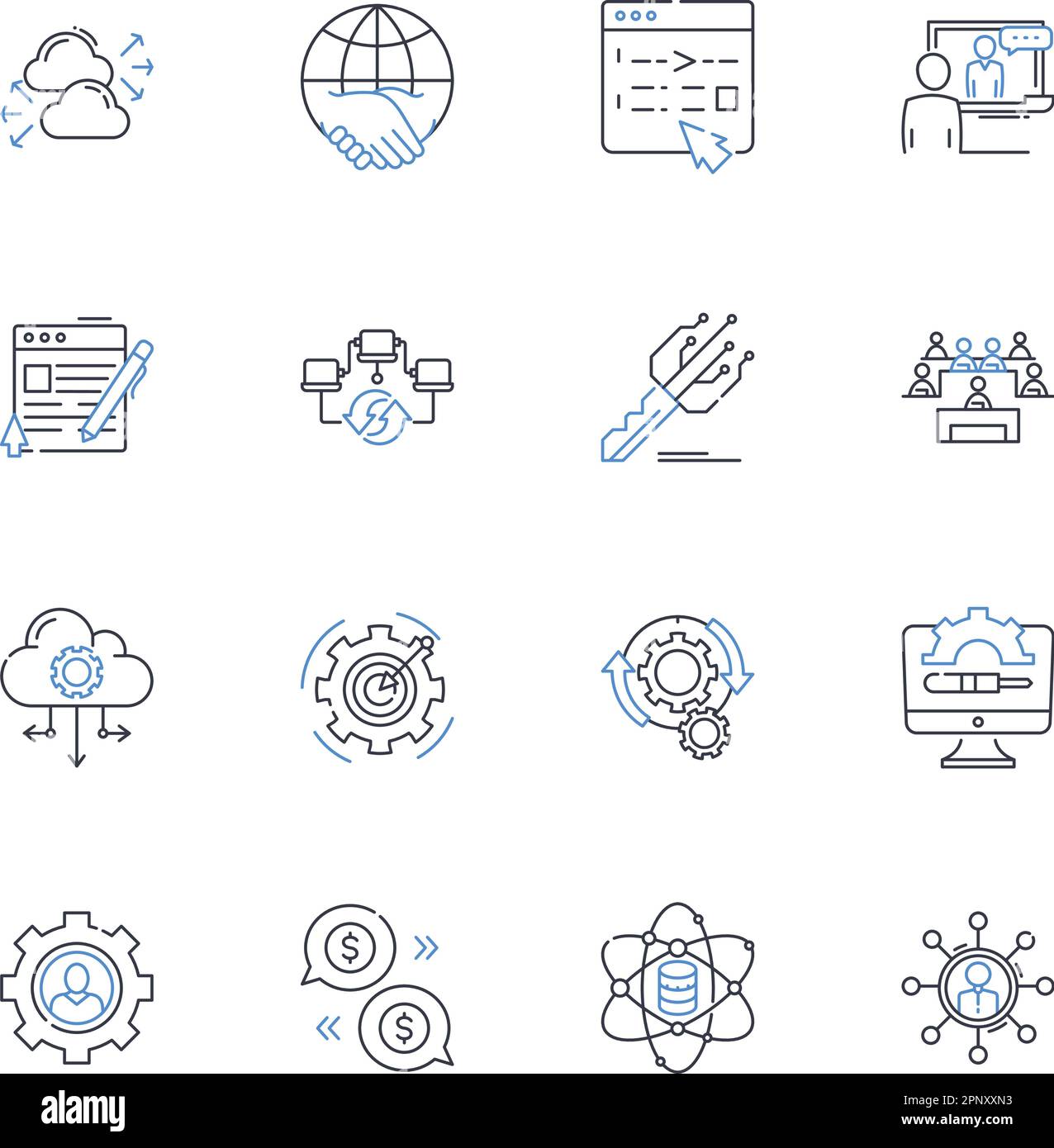 Discourse Line Icons Collection Dialogue Discernment Debate