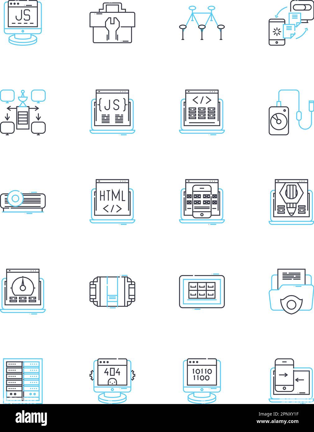 Work ethics linear icons set. Integrity, Accountability ...
