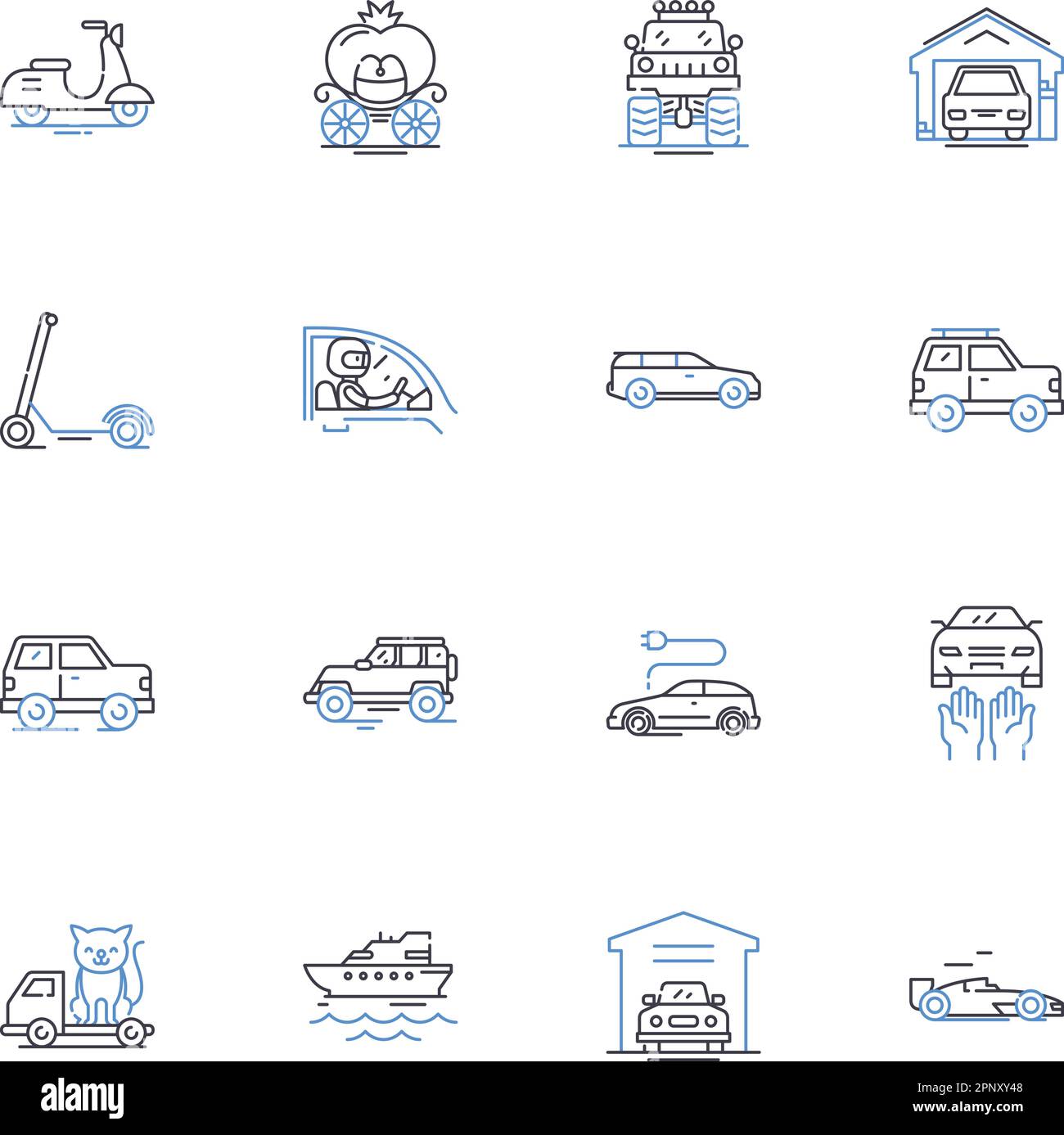 Moving Line Icons Collection Relocate Move Transition Pack Unpack