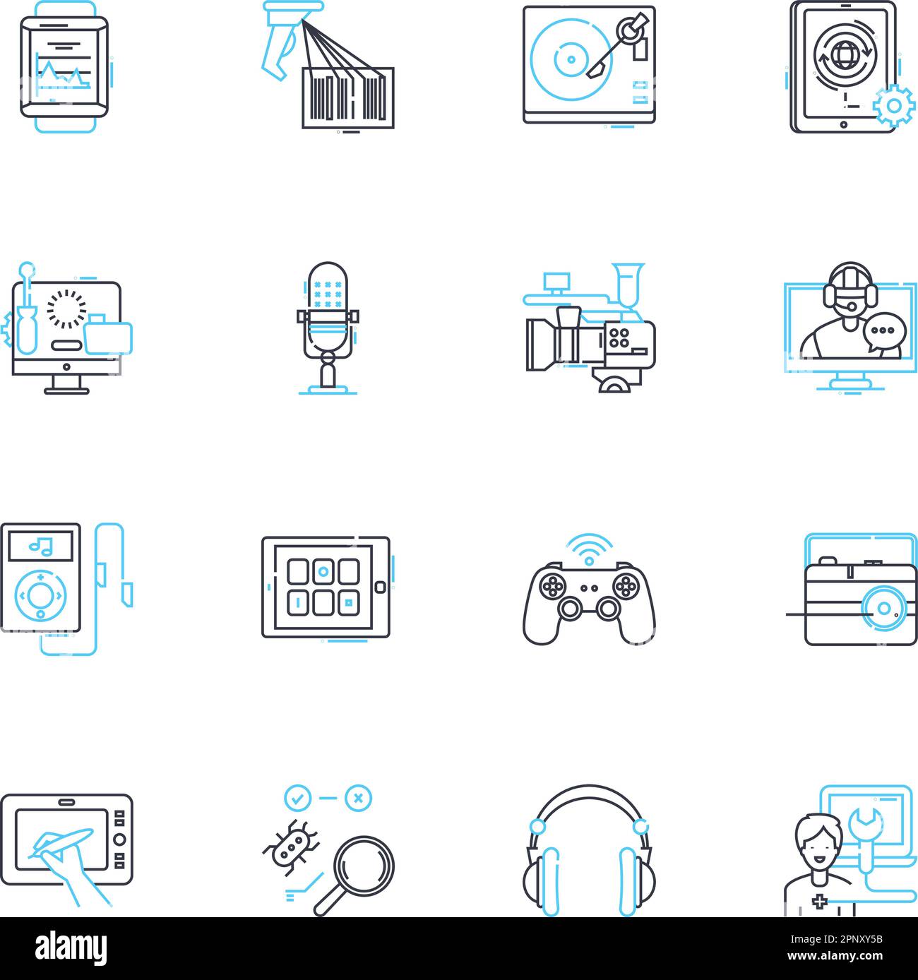 Instrument solutions linear icons set. Calibration, Metrology, Accuracy ... Instrument solutions linear icons set. Calibration, Metrology, Accuracy ...