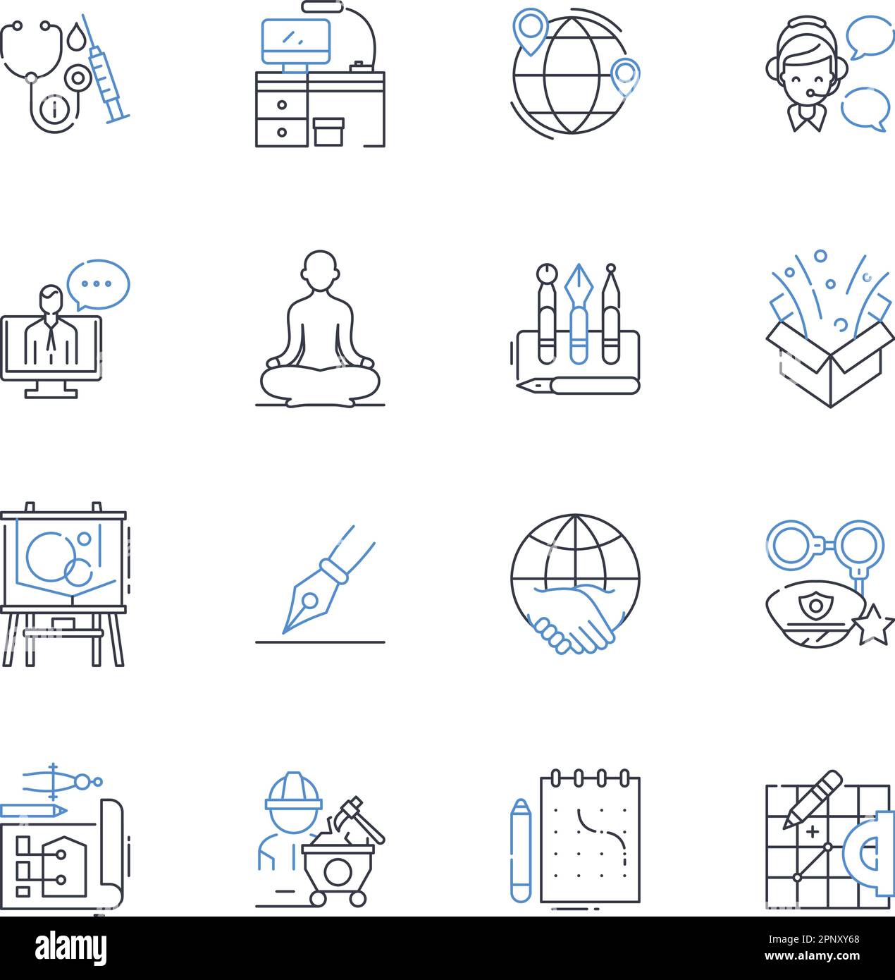 Graphic designer line icons collection. Creativity, Design, Typography ...