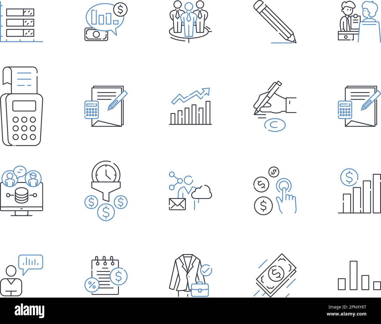Human Resource line icons collection. Recruitment, Training ...